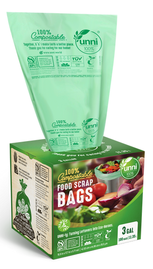 3 Gallon Compostable Small Food Scrap Waste Bags
